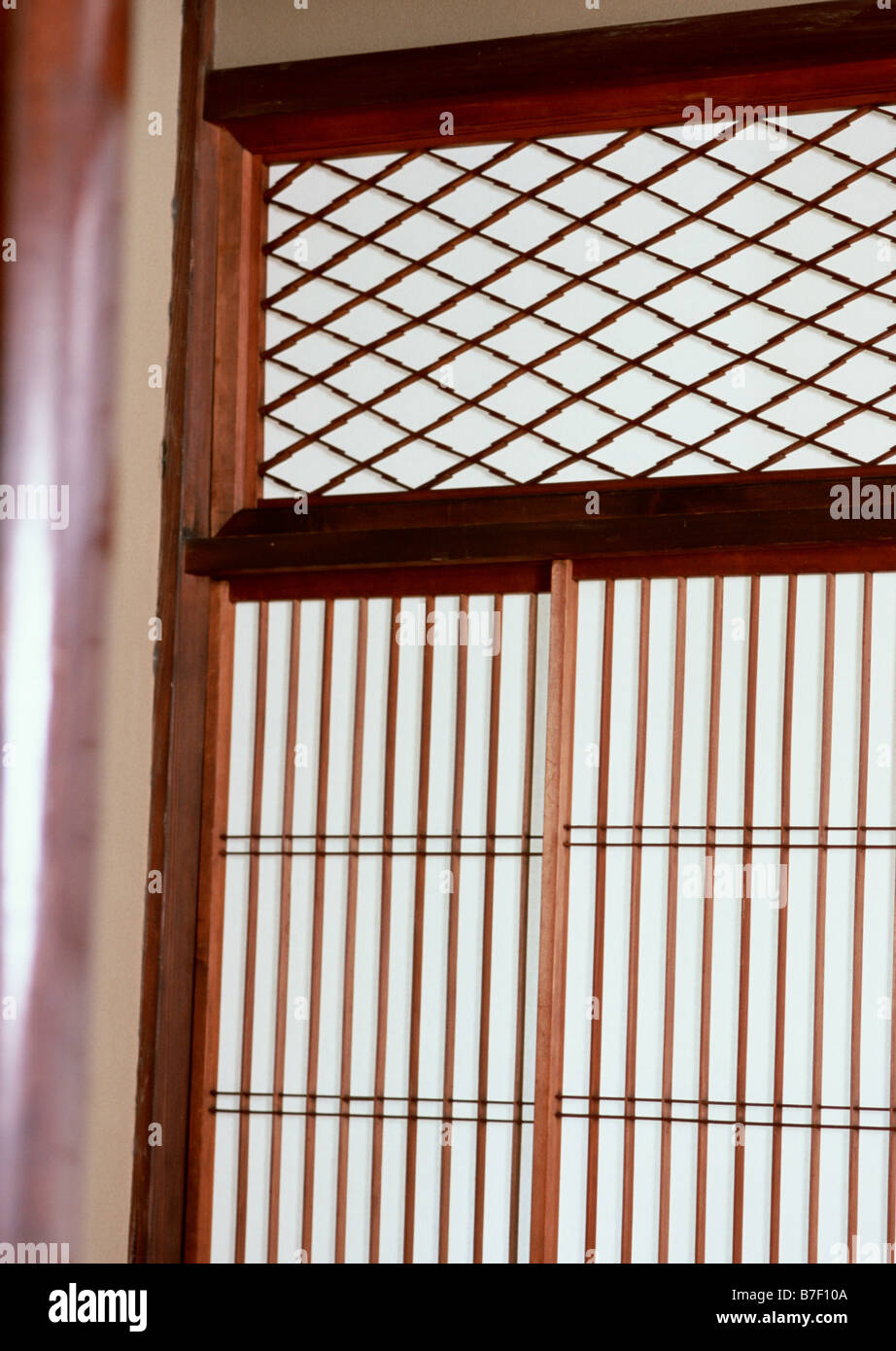 Paper panel sliding door Stock Photo - Alamy