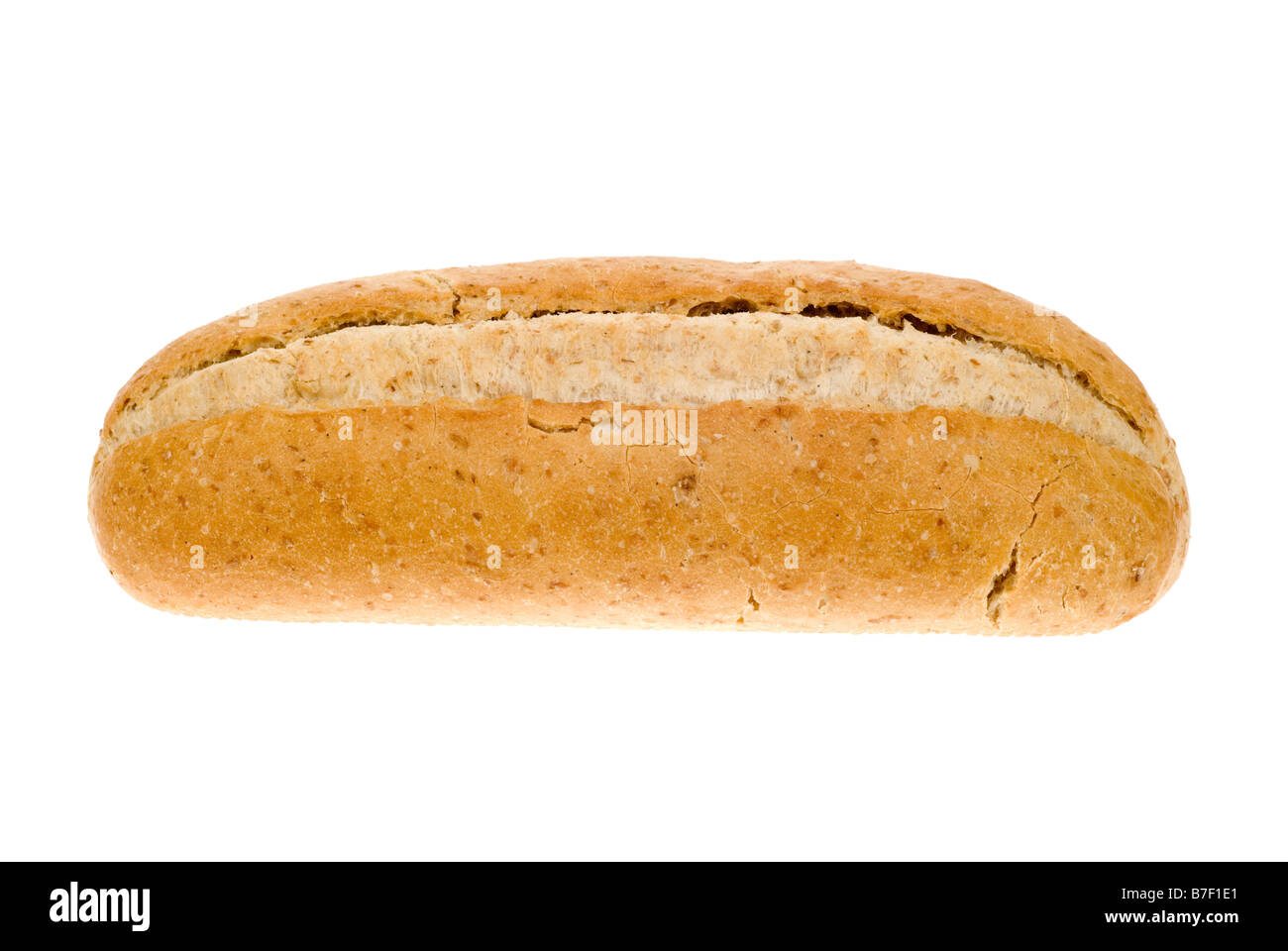 brown bread bun isolated on a white background Stock Photo - Alamy
