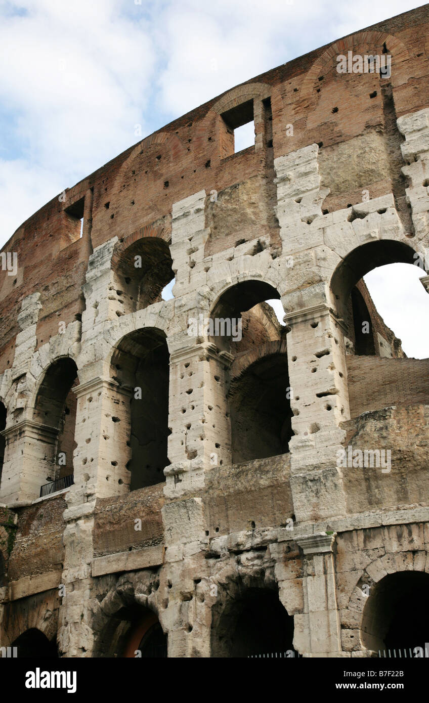 Old walls of Coliseum are in Rome Italy Stock Photo - Alamy