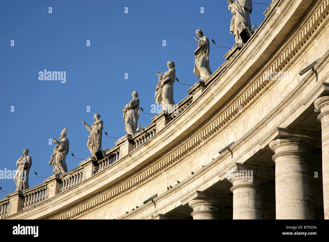 Sculptures of saints in Vatican Rome Italy Stock Photo - Alamy