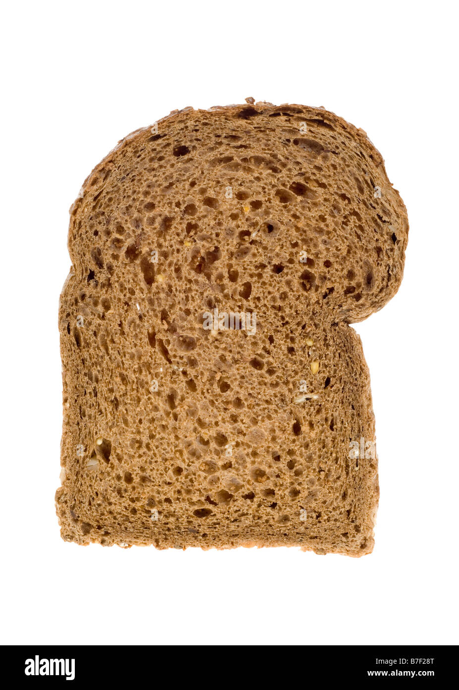 slice of brown bread isolated on a white background Stock Photo - Alamy