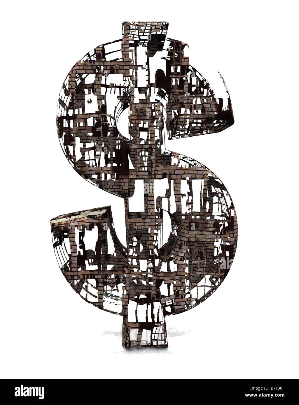 Worn damaged looking Dollar sign Stock Photo - Alamy