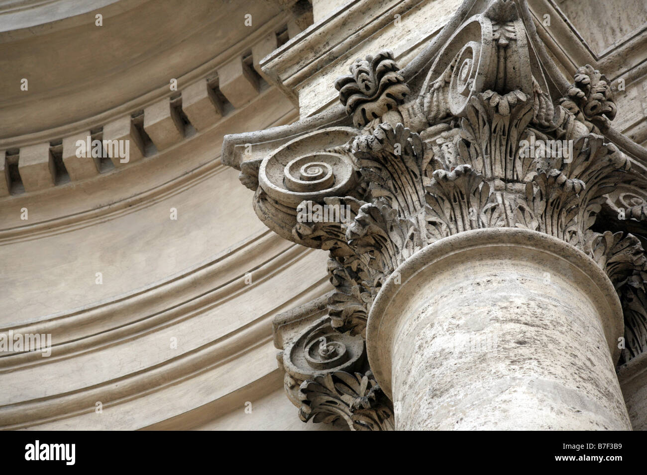 Beautiful overhead part of large marble column Stock Photo - Alamy