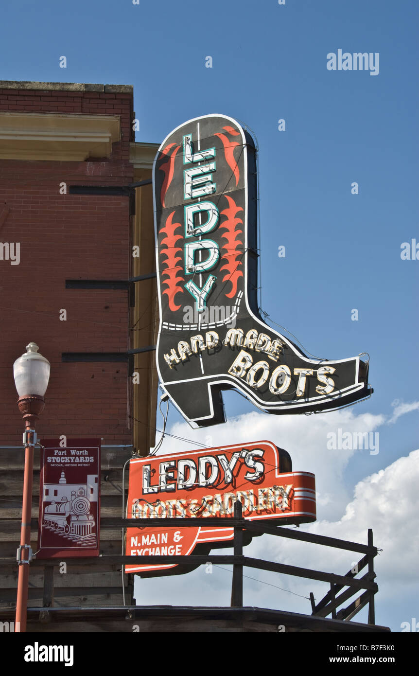 Texas Fort Worth Stockyards National Historic District Leddy cowboy ...