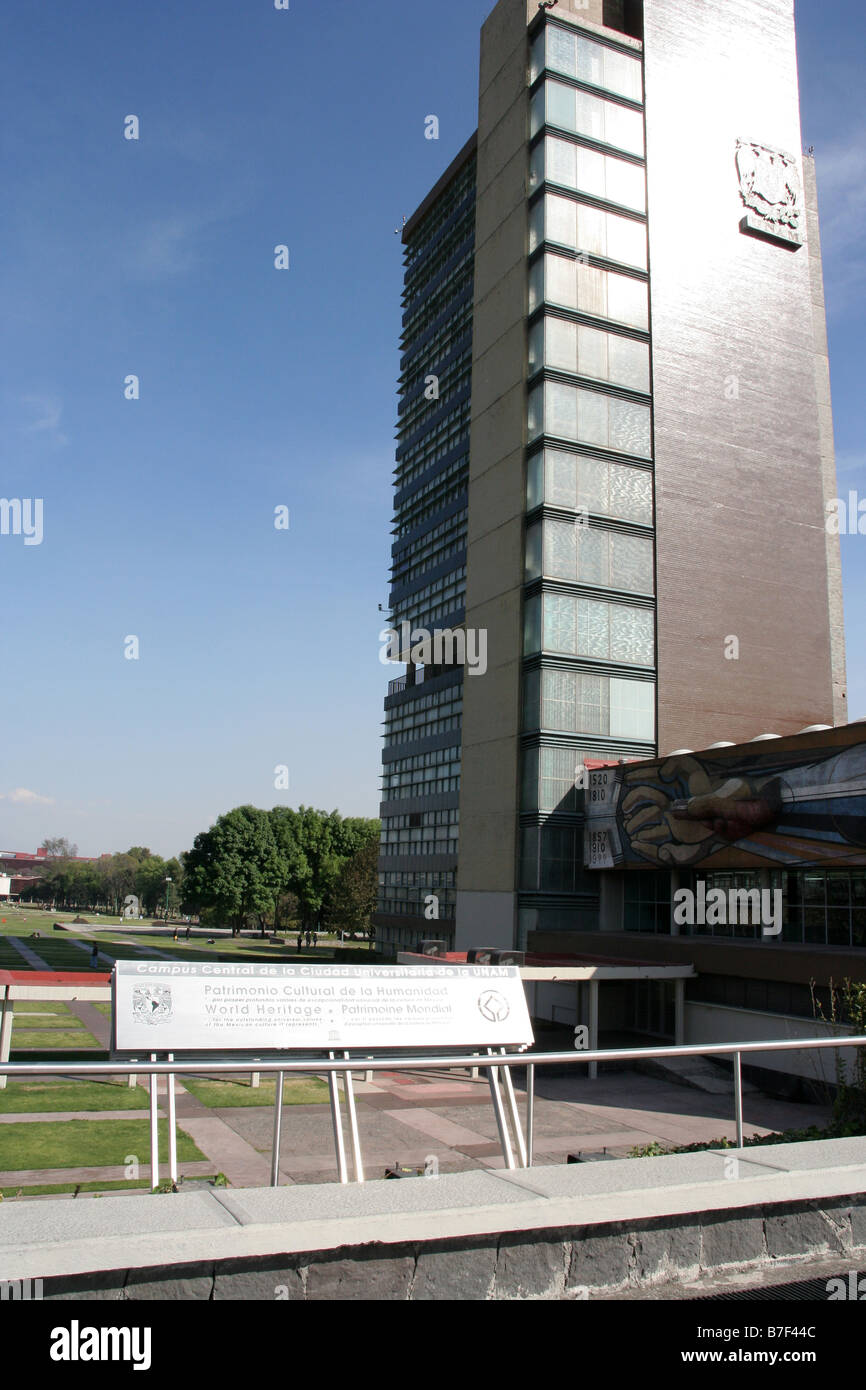 Rectory building of UNAM in Mexico city Stock Photo - Alamy
