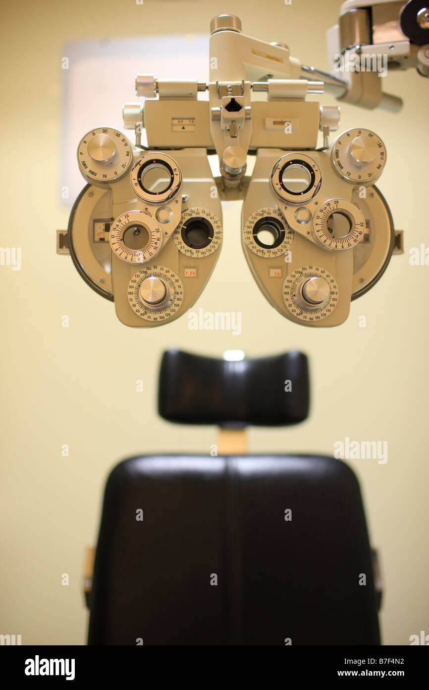 A stock photograph of an optometrists equipment Stock Photo - Alamy