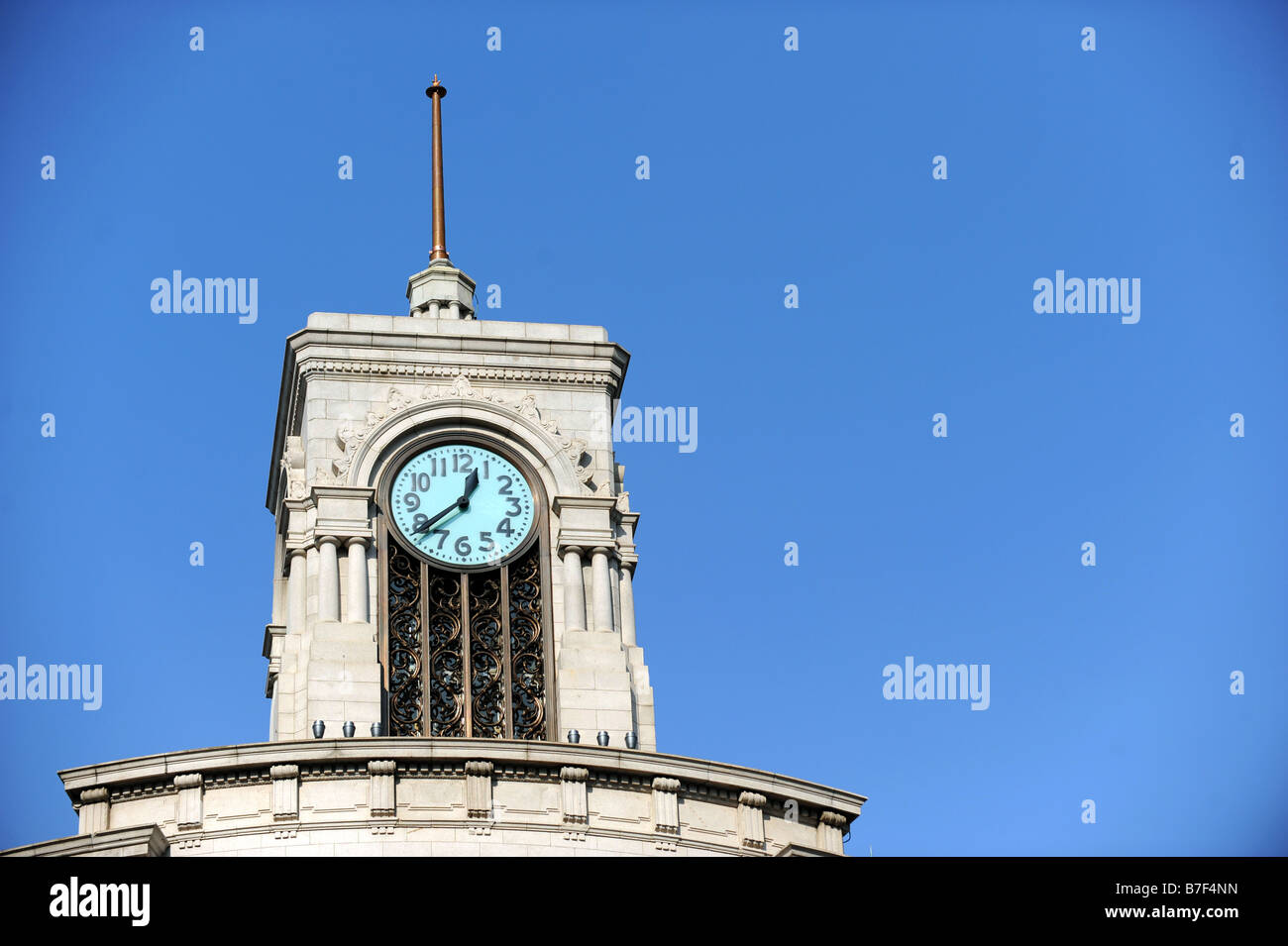 The Hattori clock tower in Ginza on the Wako department store building ...