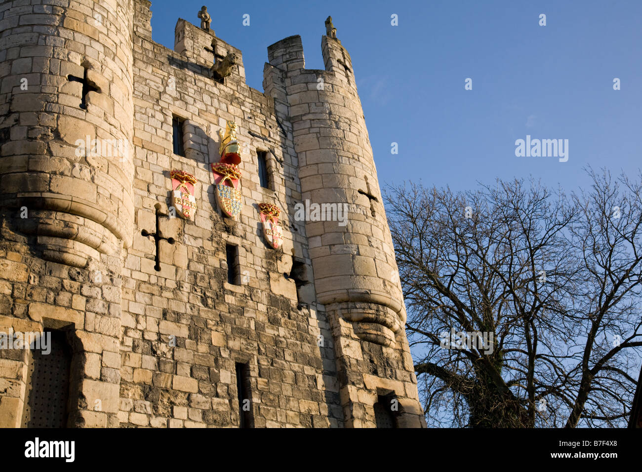 Micklegate bar gatehouse, forms the southern entrance to the city of ...