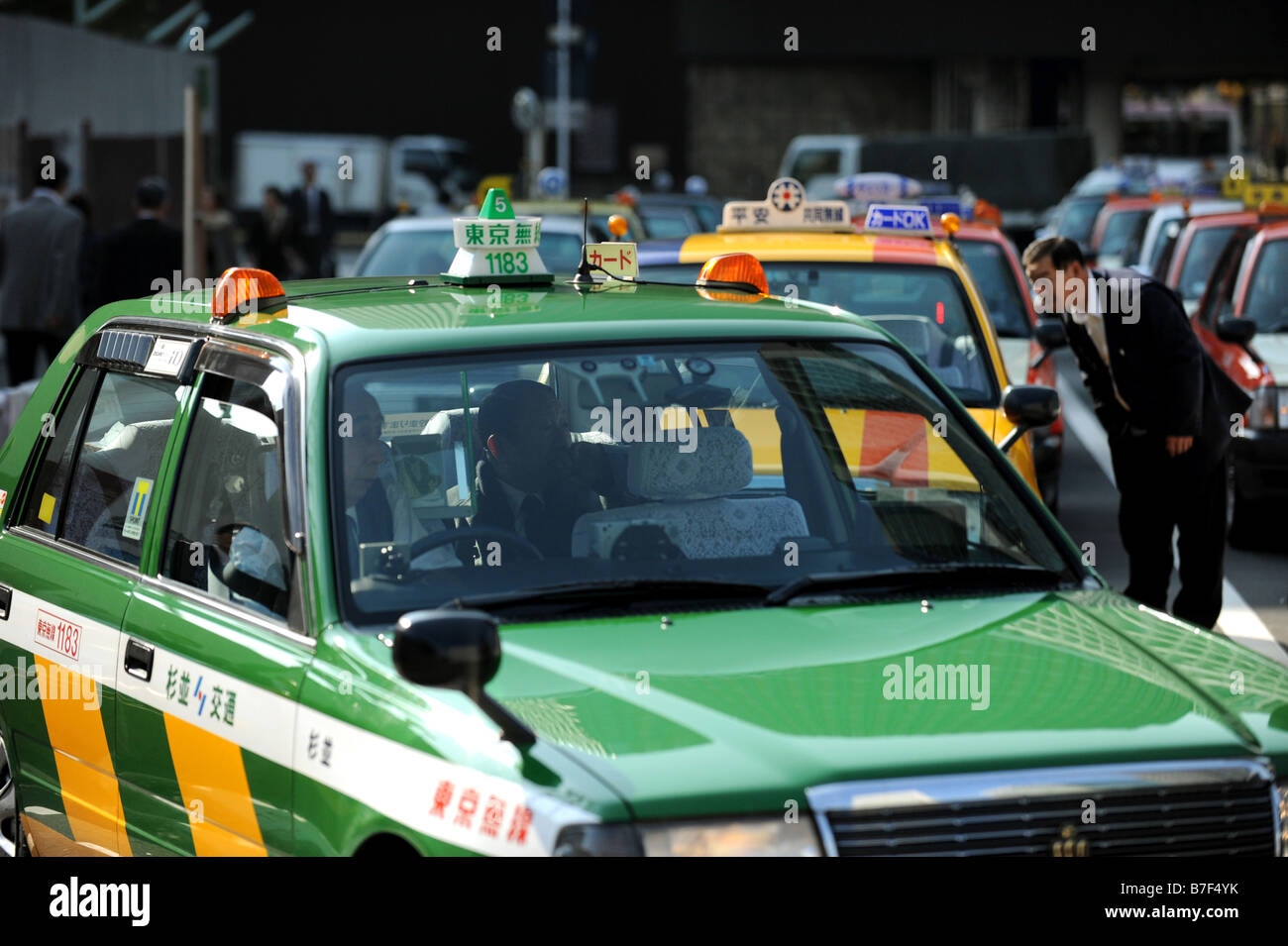 Taxi in Tokyo, Japan Stock Photo - Alamy