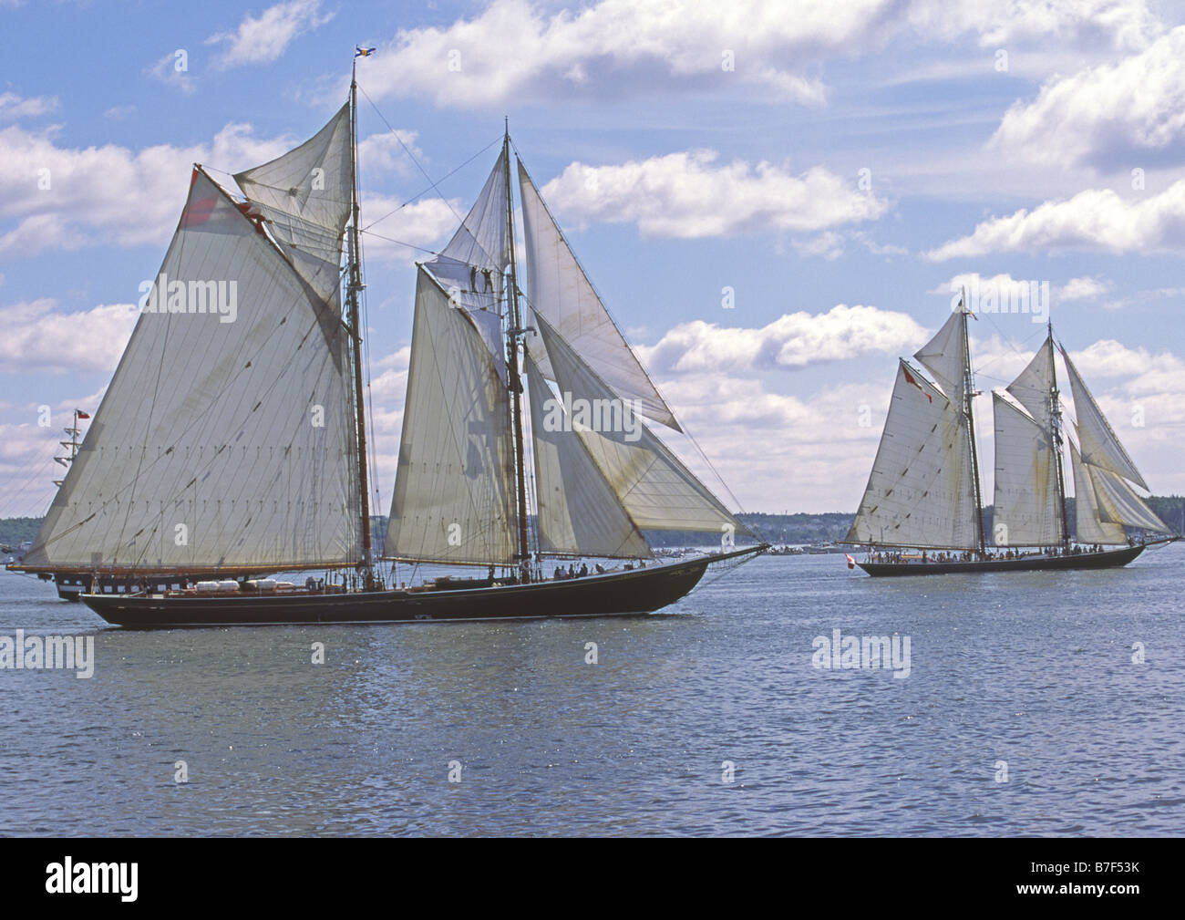 schooners bluenose 11 2 ii and highlander sea Stock Photo - Alamy