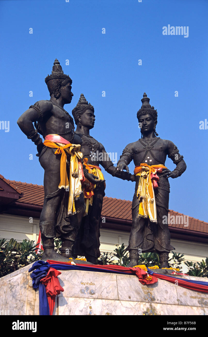 The Three Kings Monument, to early Northern Thai-Lao kings assoc with ...
