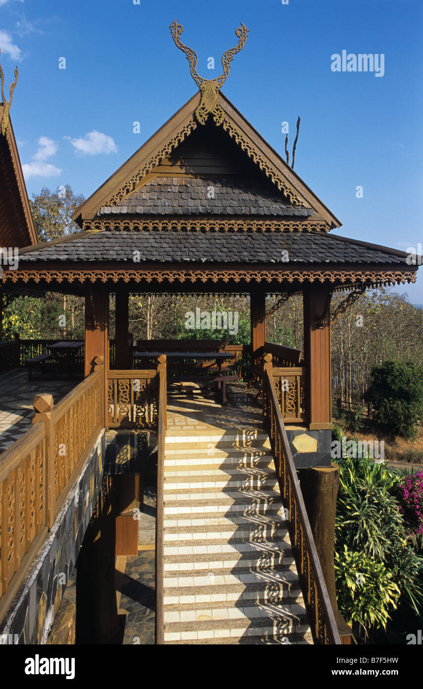 Entrance Pavilion to Traditional Lanna-style Thai Wooden House, Mae ...