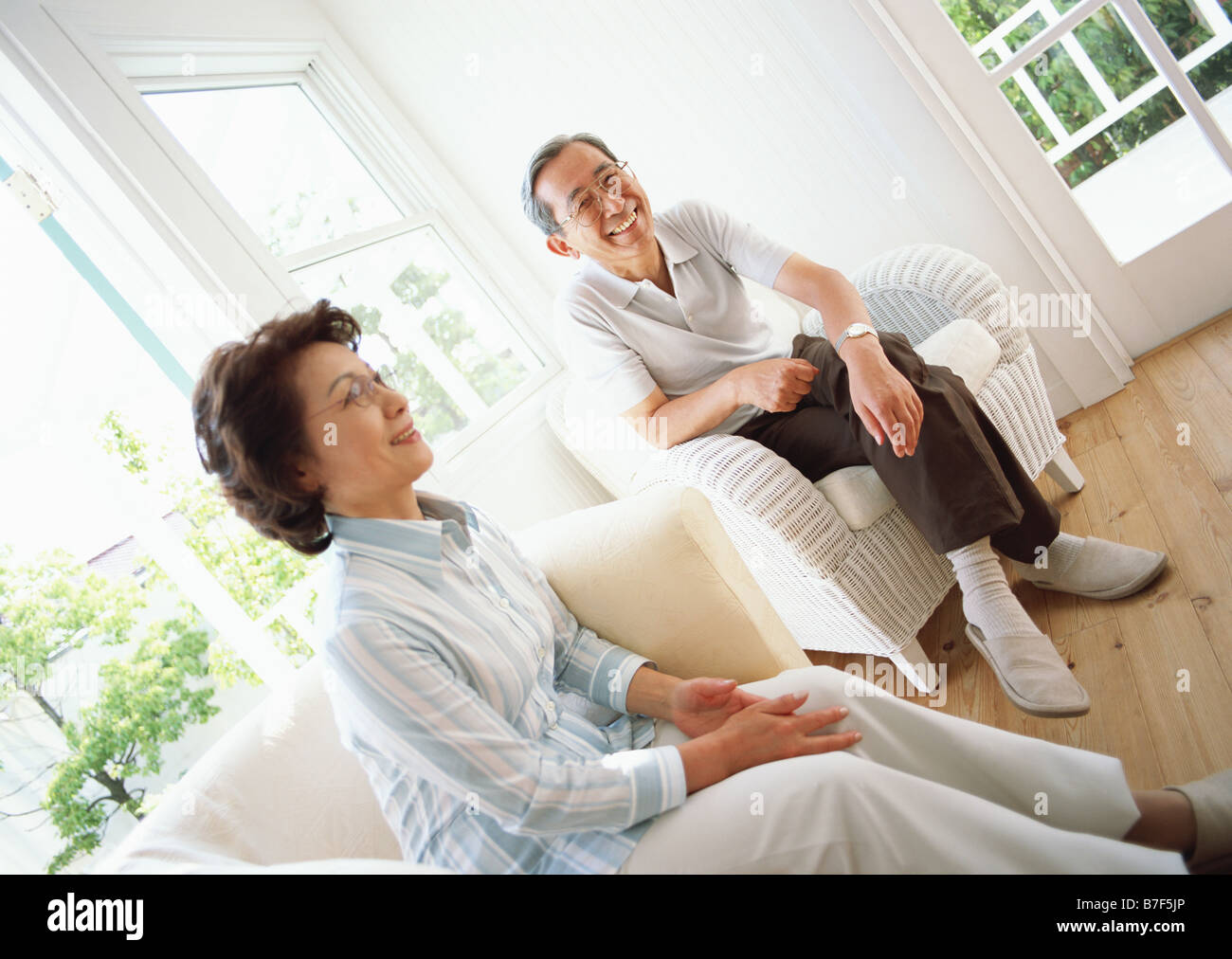 Smiling grand parents Stock Photo - Alamy