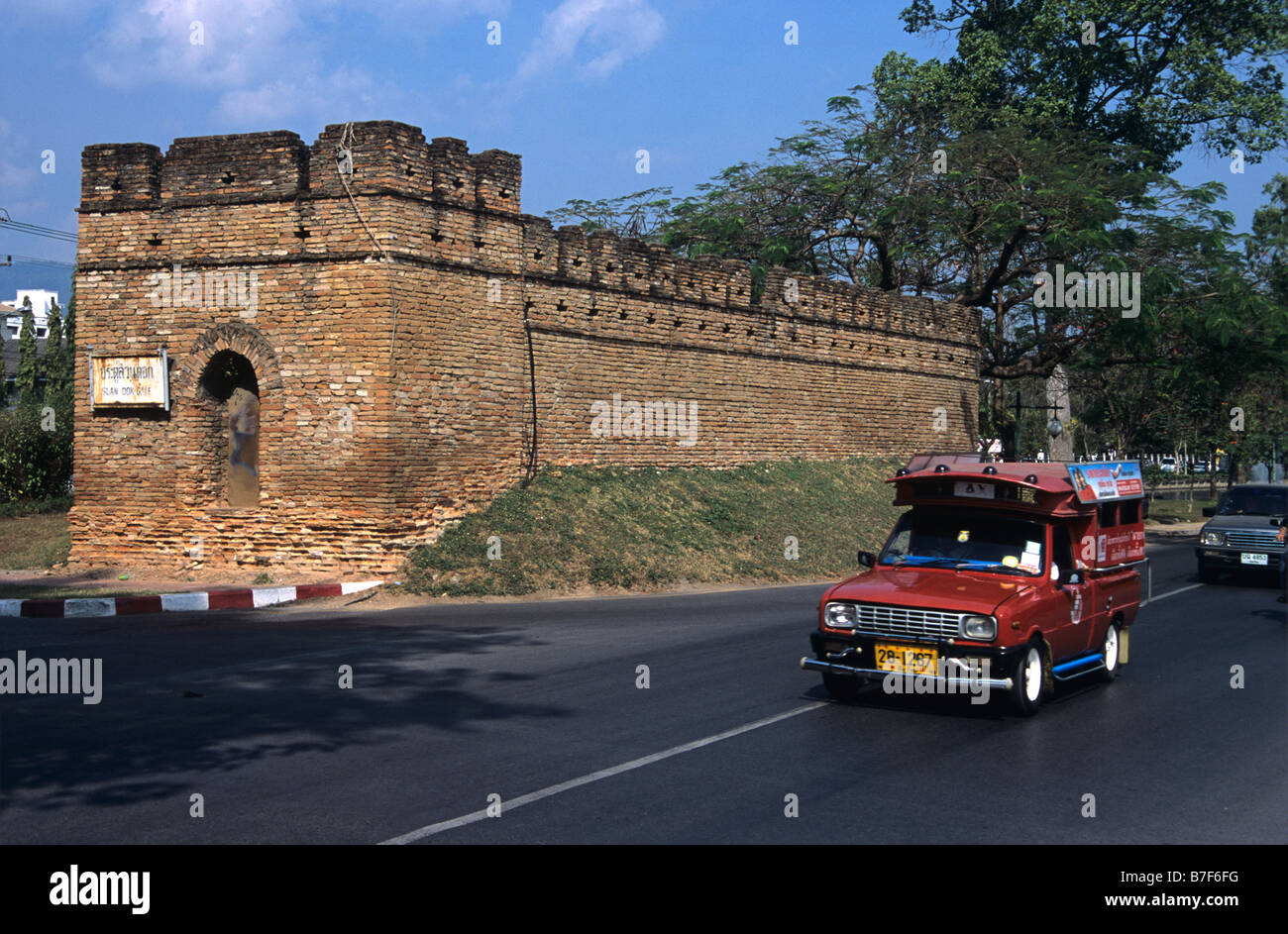 West Gate (Suan Dok) of Chiang Mai City Walls or Fortifications ...
