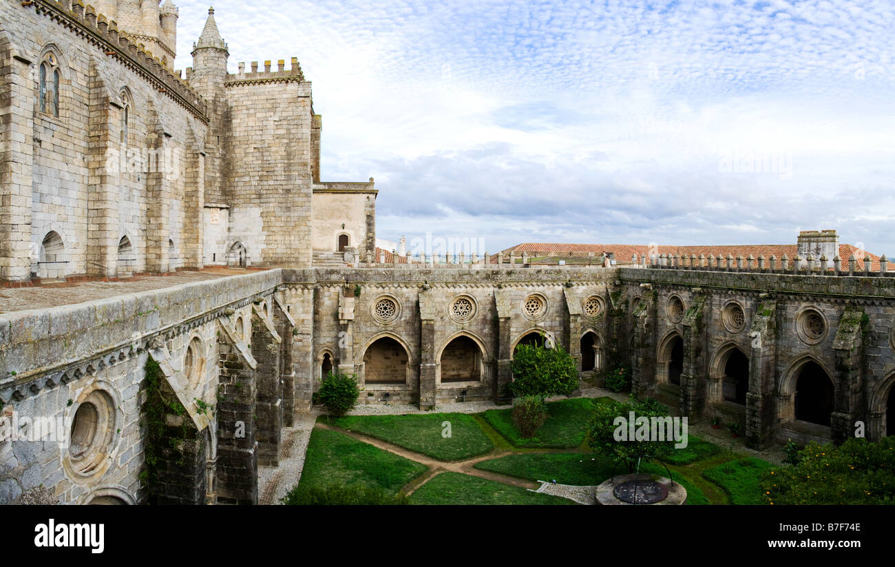 Évora Cathedral, the largest cathedral in Portugal. Romanesque / Gothic ...