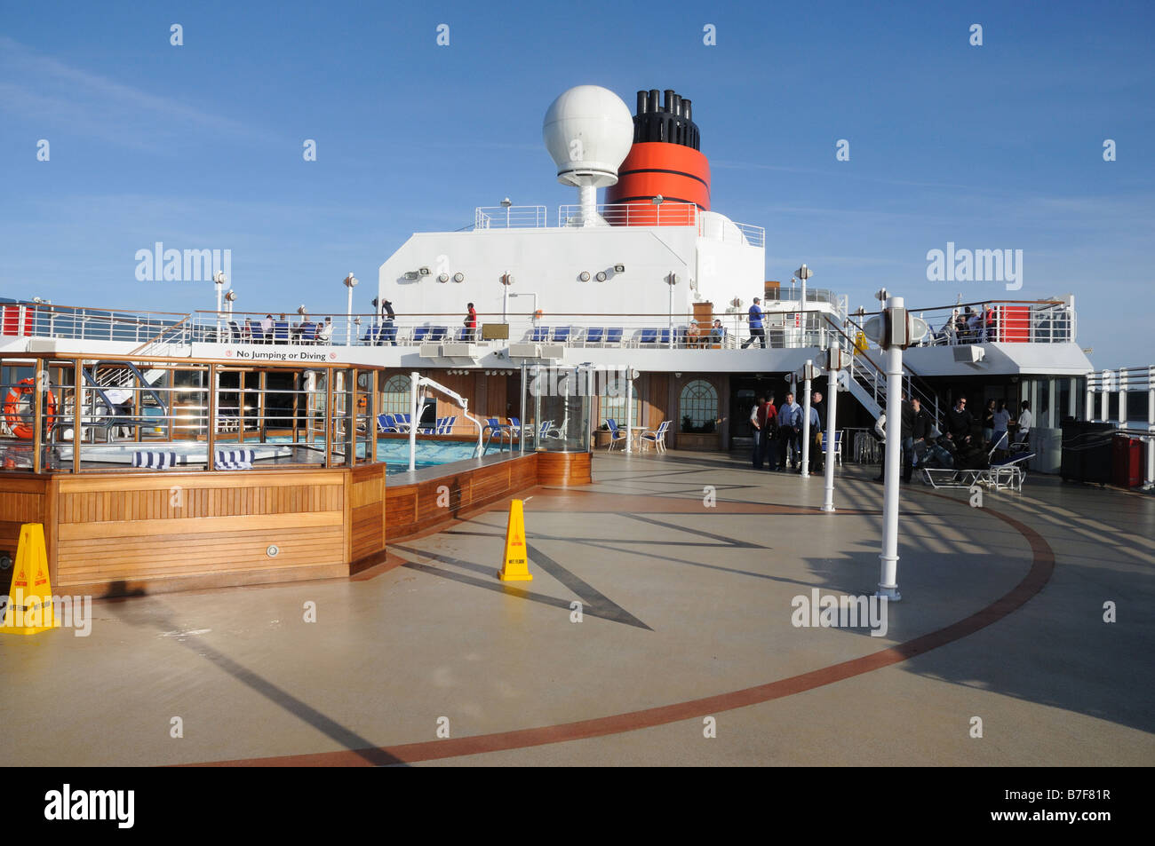Forward deck Queen Victoria Stock Photo - Alamy