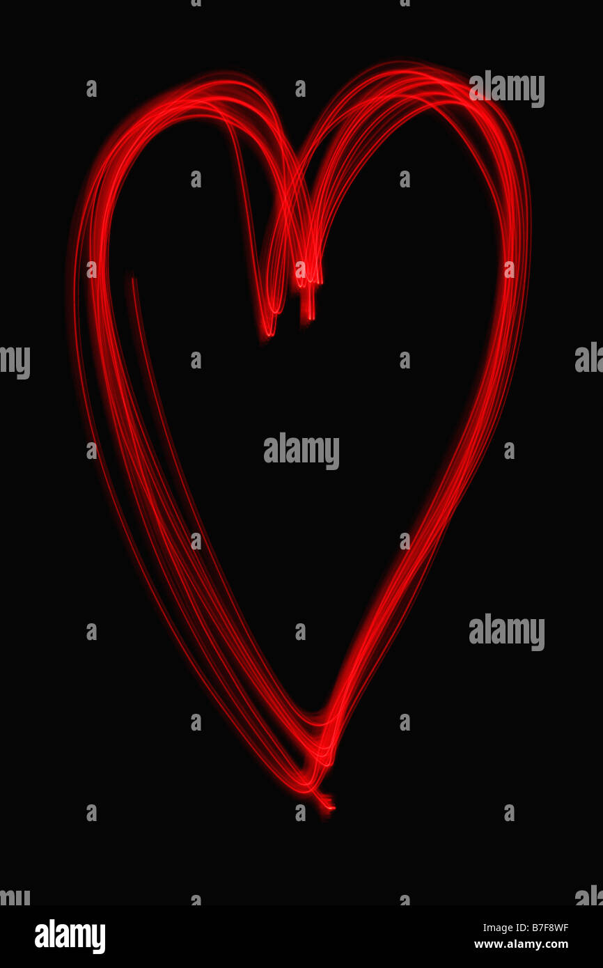 Heart shape light painting hi-res stock photography and images - Alamy