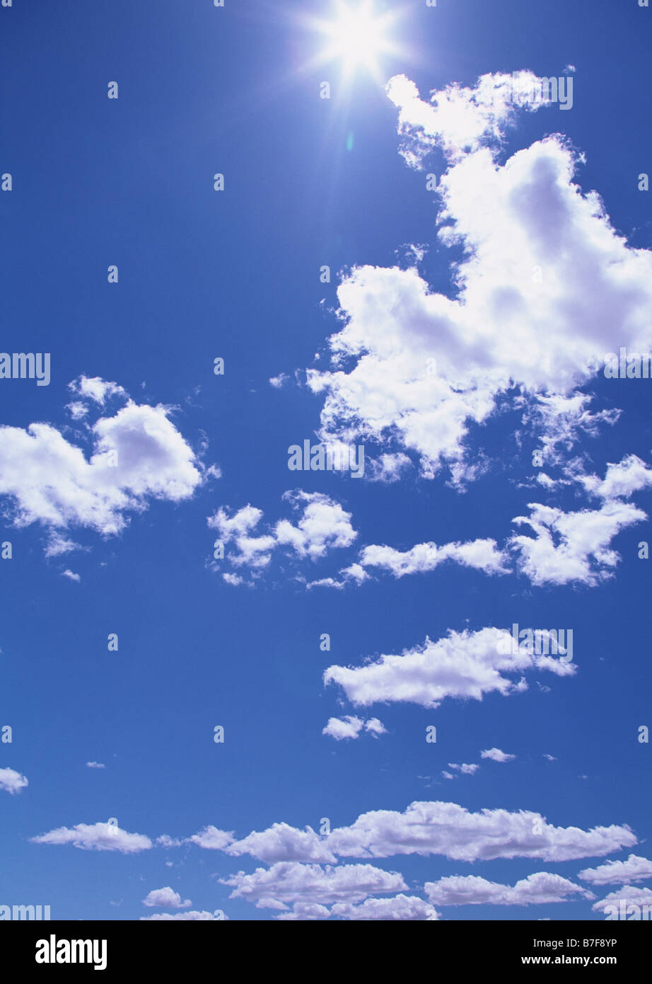 Blue sky and Sunshine Stock Photo - Alamy