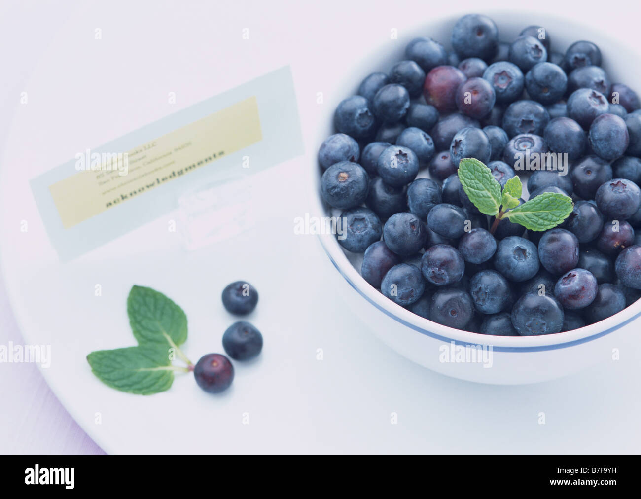 Blueberries in bowl Stock Photo - Alamy