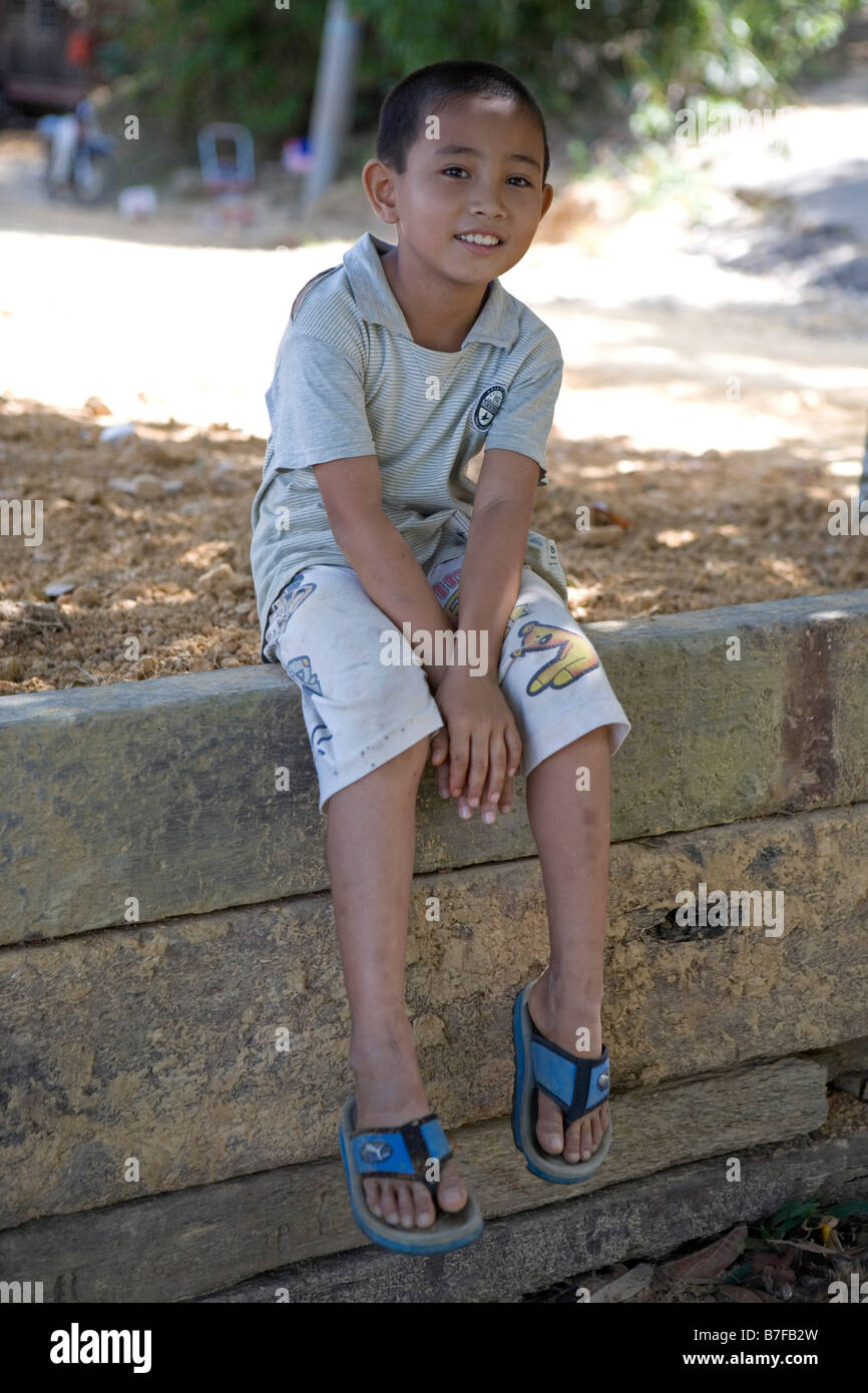 Young Malay boy in a village, Perak, Malaysia Stock Photo - Alamy
