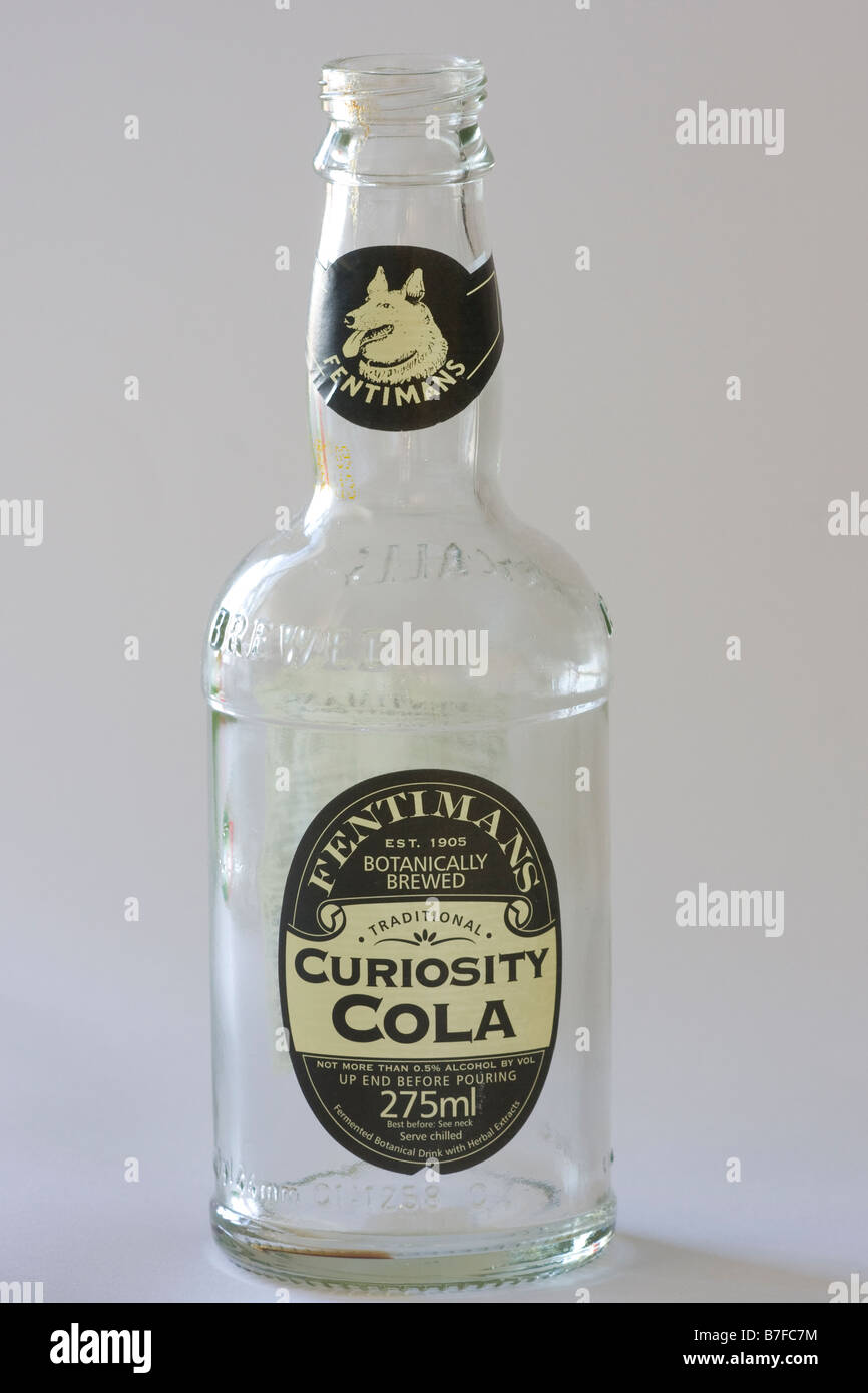 Fentimans Curiosity Cola empty bottle Stock Photo - Alamy