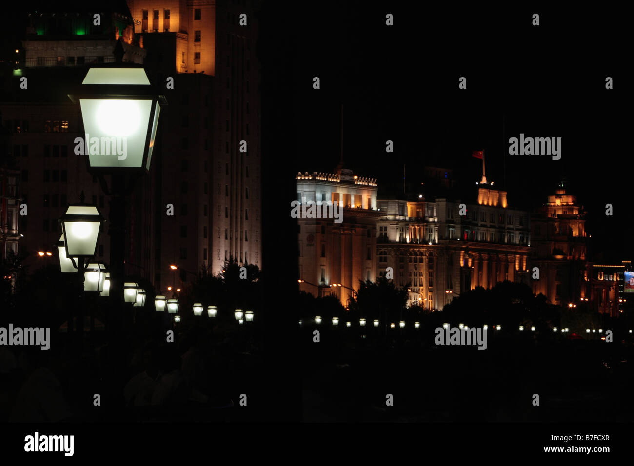 Row of curved lights Stock Photo - Alamy