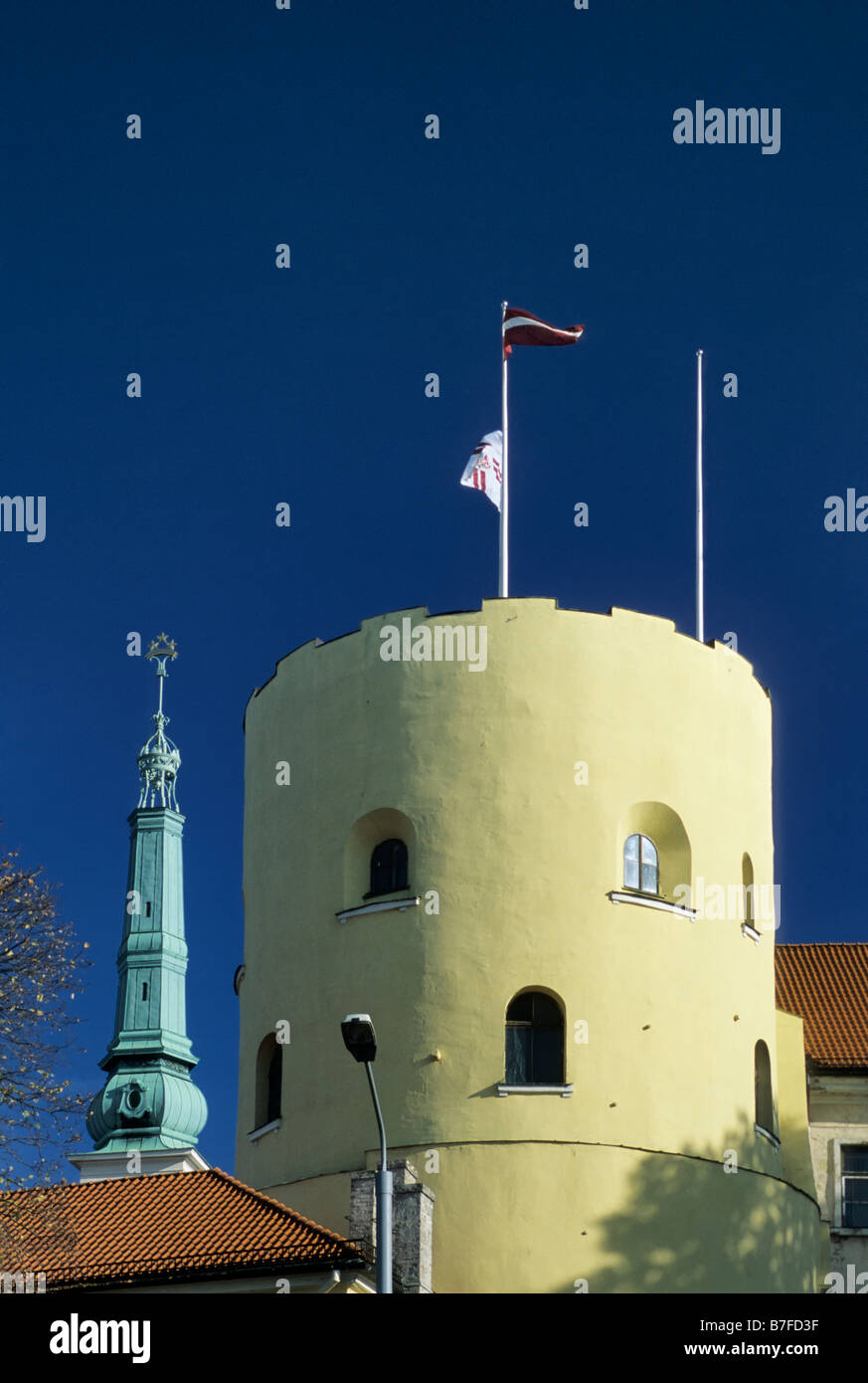 Tower at castle in Riga Latvia Stock Photo - Alamy