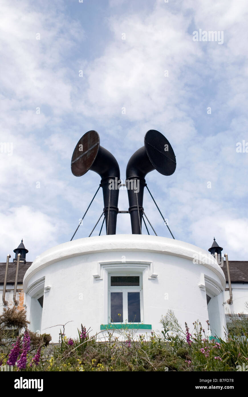 Foghorn at The Lizard Lighthouse Cornwall UK Stock Photo - Alamy