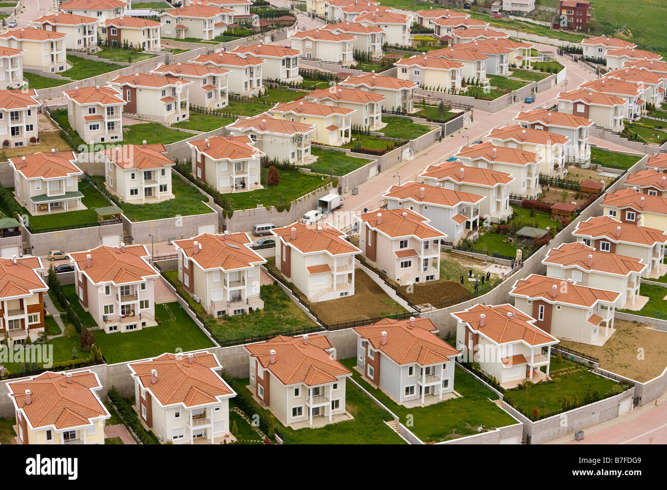 Aerial view of a housing development Buyukcekmece Istanbul Turkey Stock ...