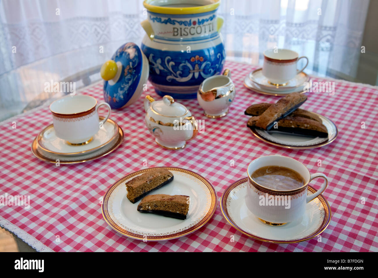 Traditional Italian Biscotti Biscuits with Coffee Stock Photo - Alamy