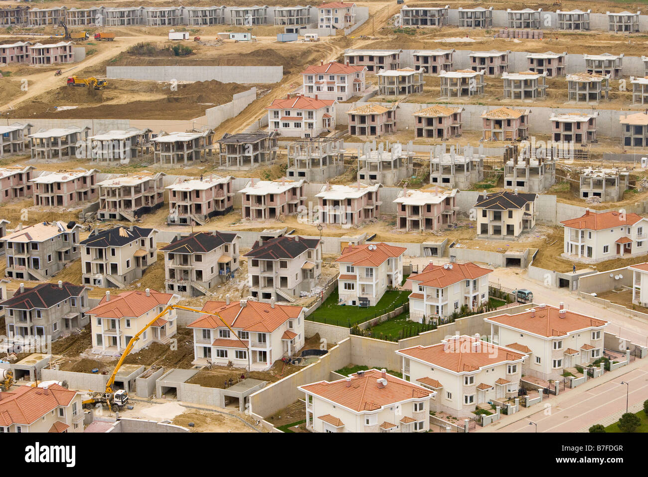 Aerial view of a housing development Buyukcekmece Istanbul Turkey Stock ...