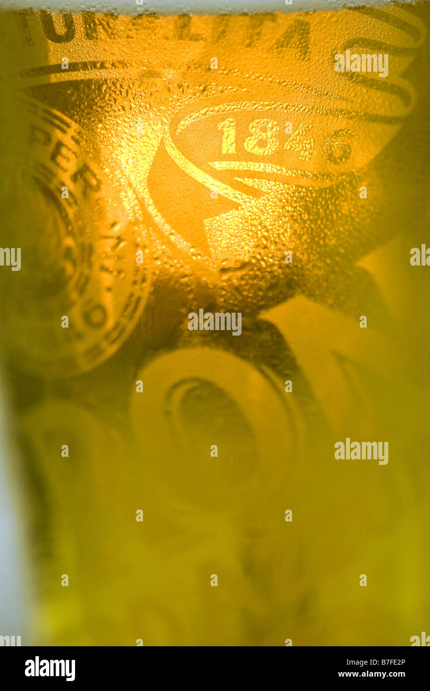 ice cold beer in a Peroni glass Stock Photo - Alamy