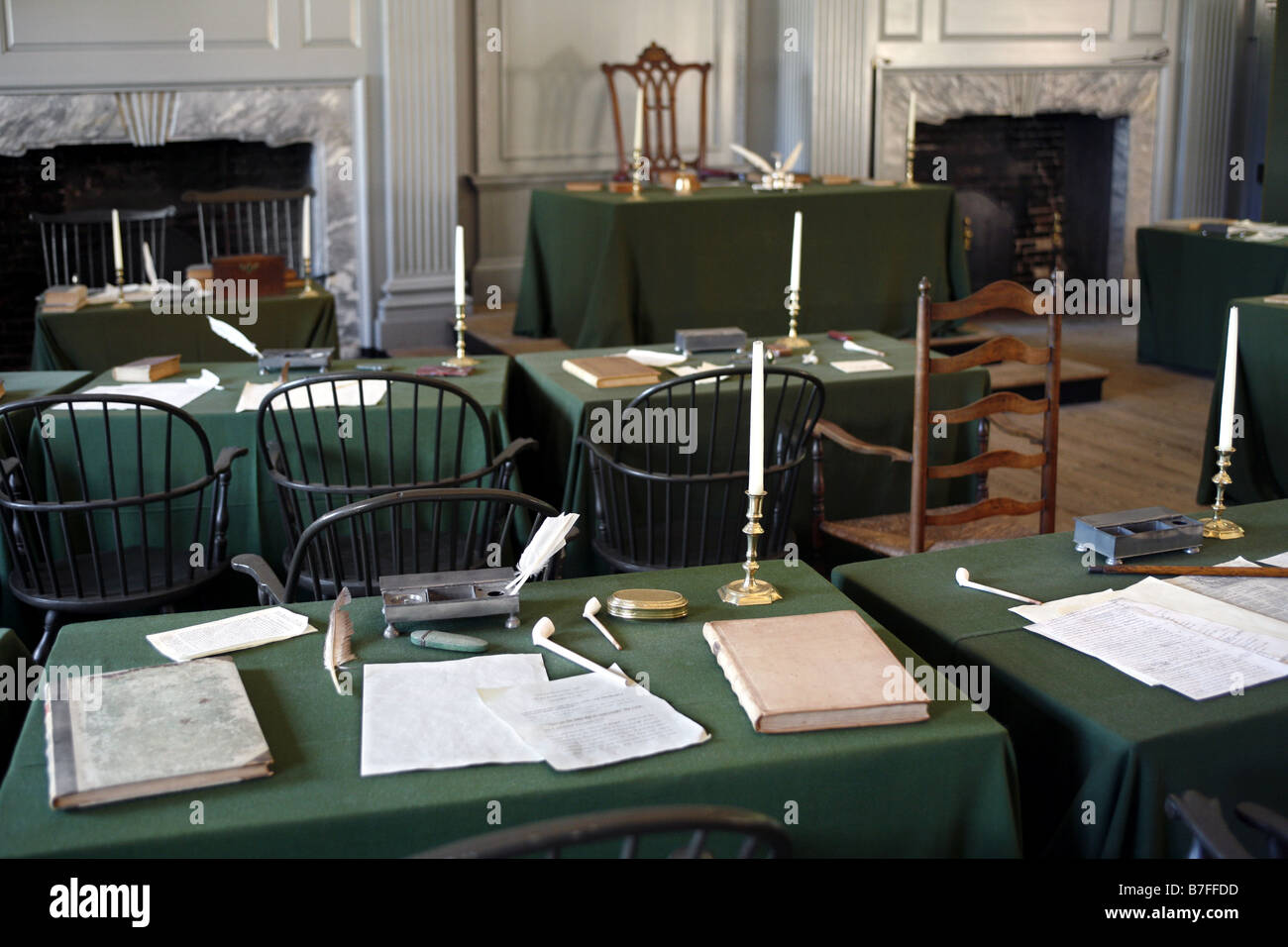 Assembly Room, Independence Hall, Philadelphia, Pennsylvania, USA Stock ...