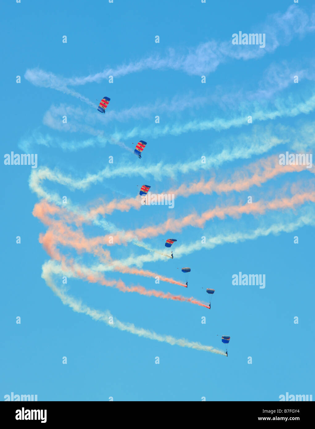 RAF Parachute Display team Stock Photo - Alamy