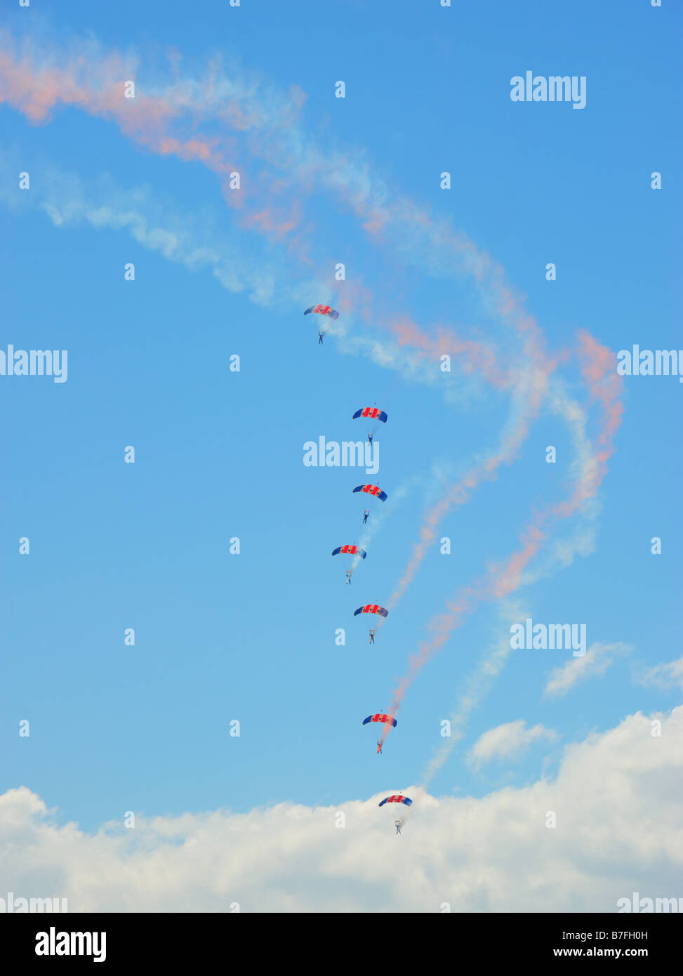 RAF Parachute Display team Stock Photo - Alamy