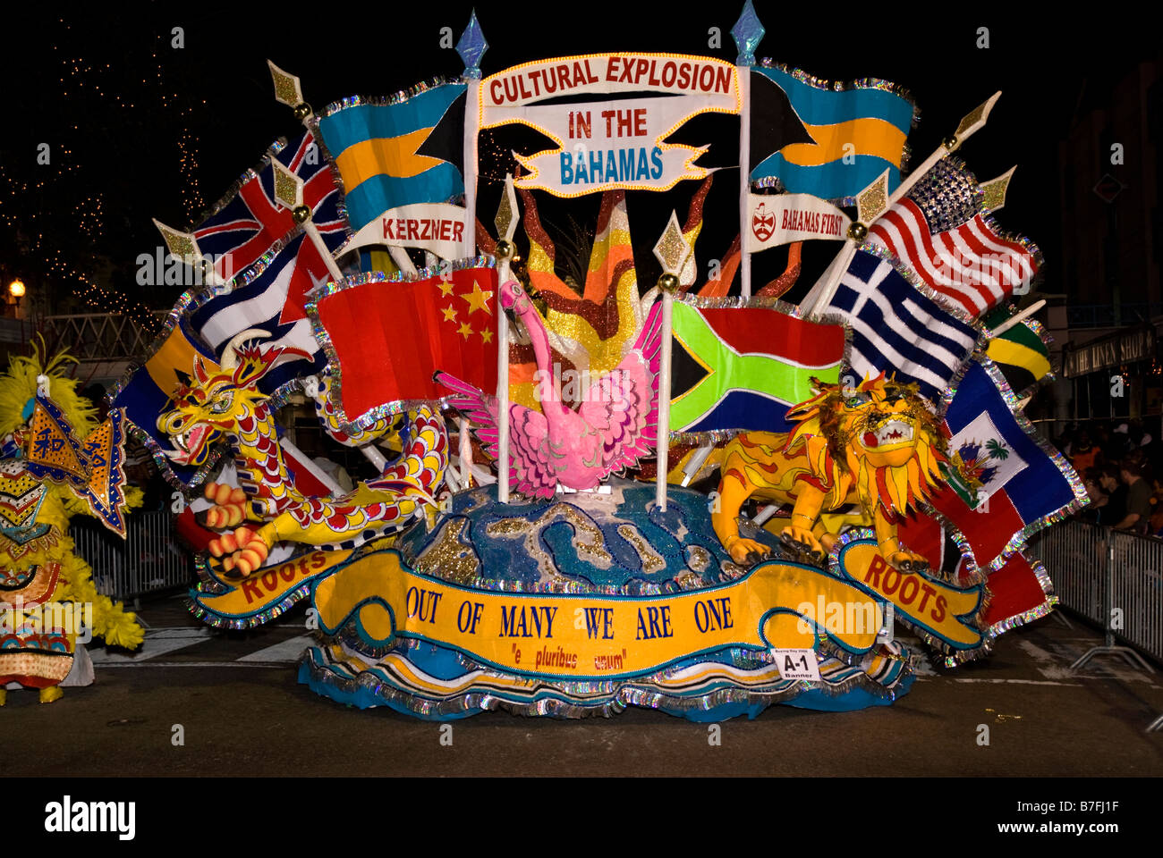 Junkanoo float Roots Boxing Day Parade Nassau Bahamas Stock Photo - Alamy