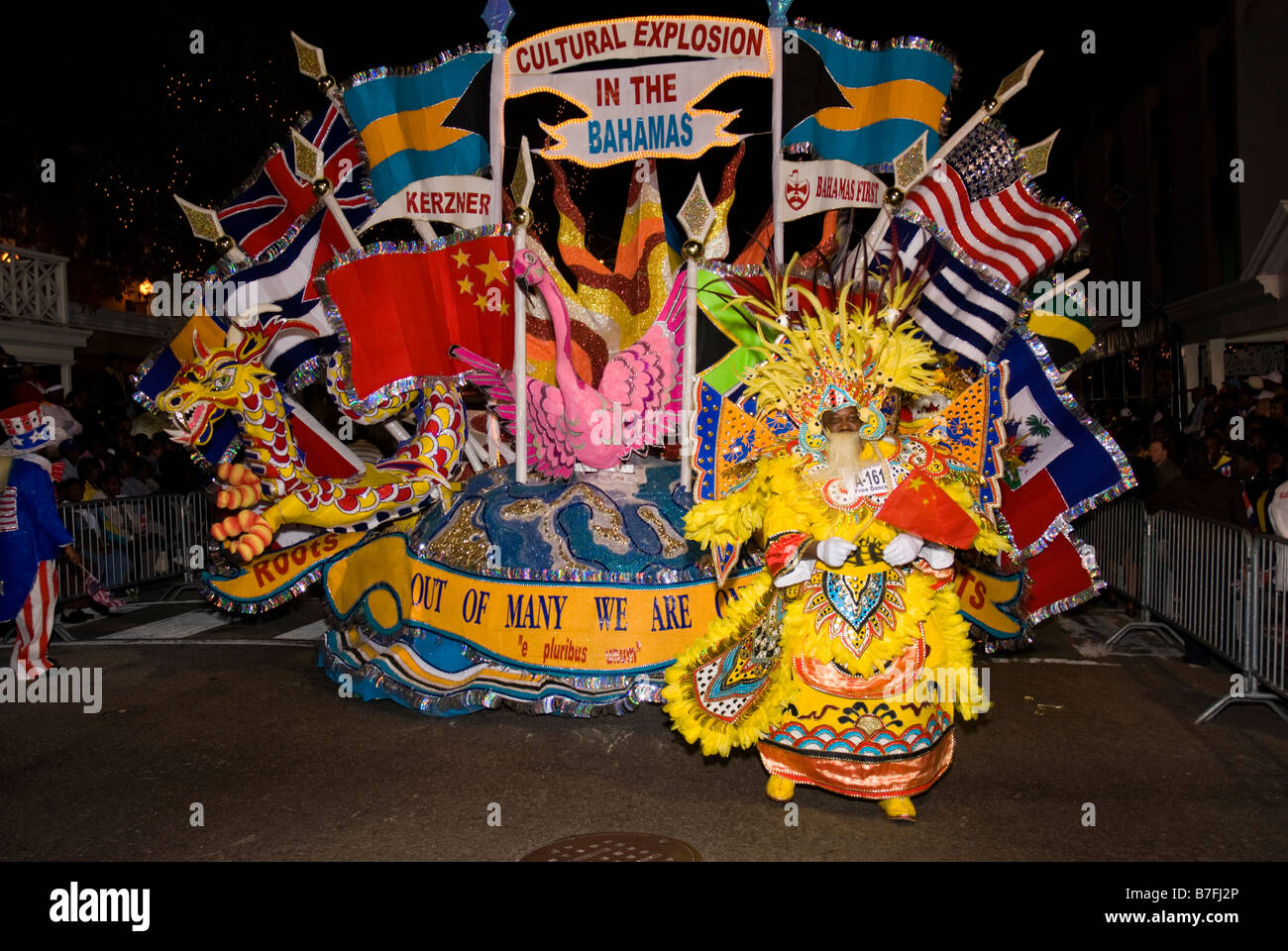 Junkanoo float Roots Boxing Day Parade Nassau Bahamas Stock Photo - Alamy