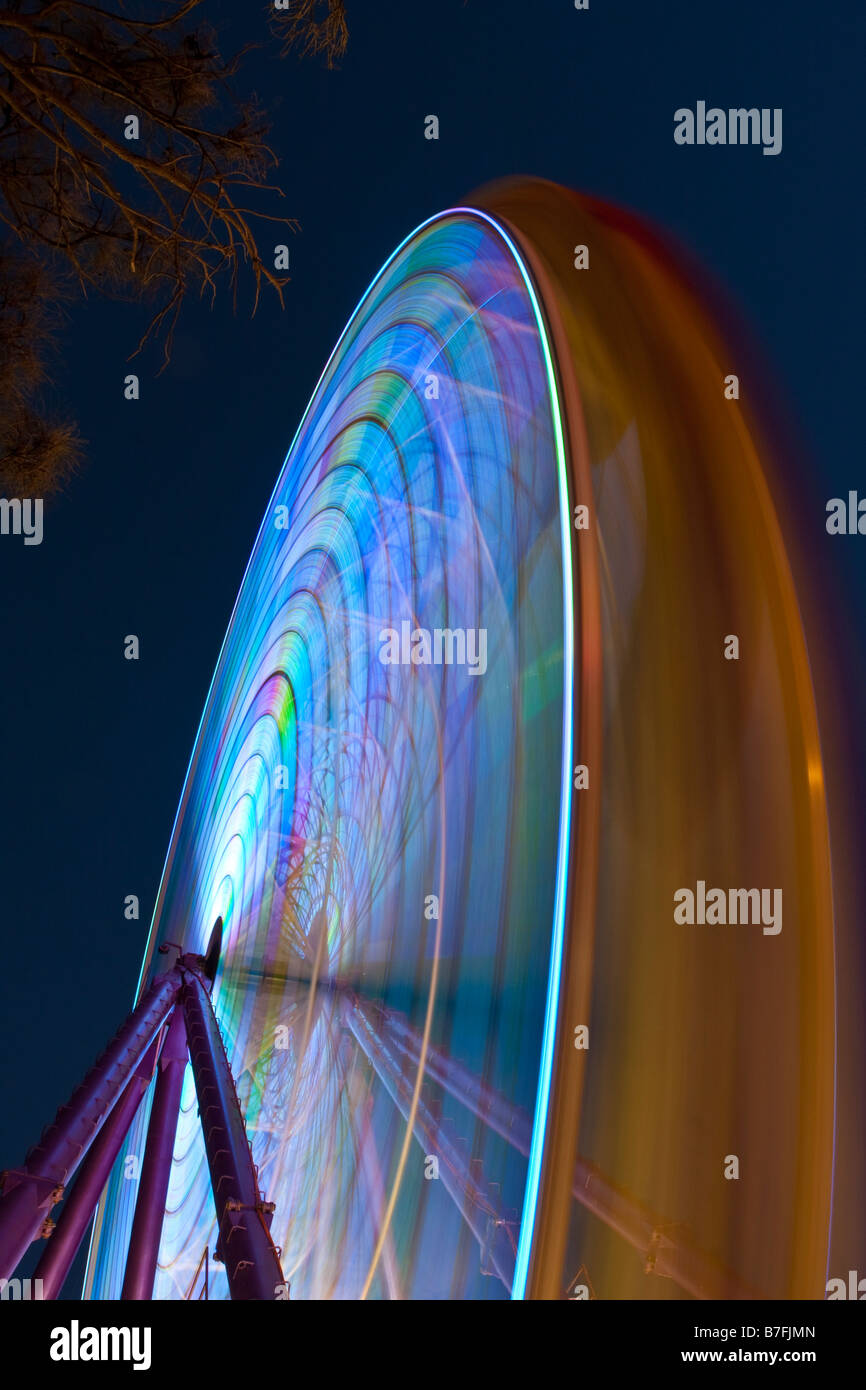 Ferris wheel at night. Rye foreshore carnival. January 2009. Rye ...
