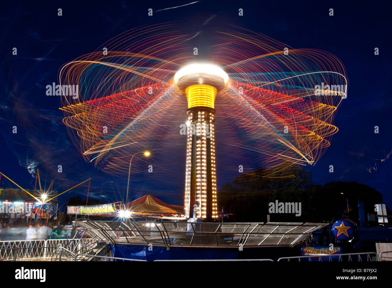 Carnival night ride hi-res stock photography and images - Alamy