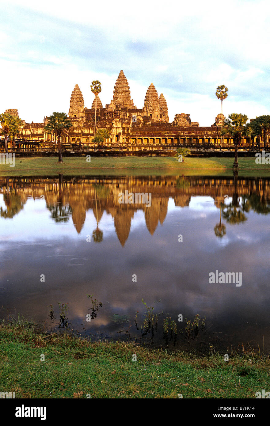 Ruins of the 12th century Khmer temple of Angkor Wat- Angkor Wat ruins ...