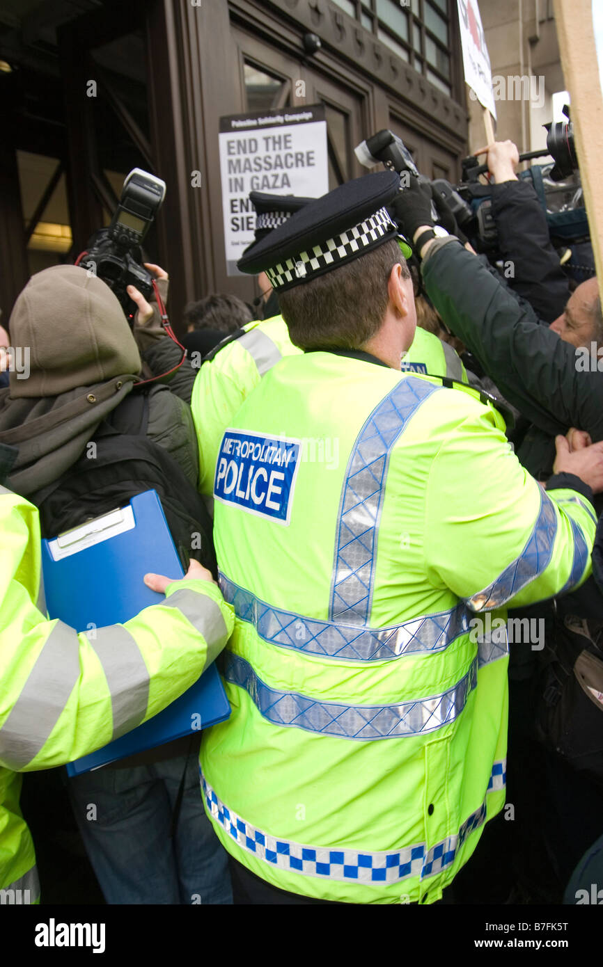 Police block the entrance to BBC in London after signed petition was ...