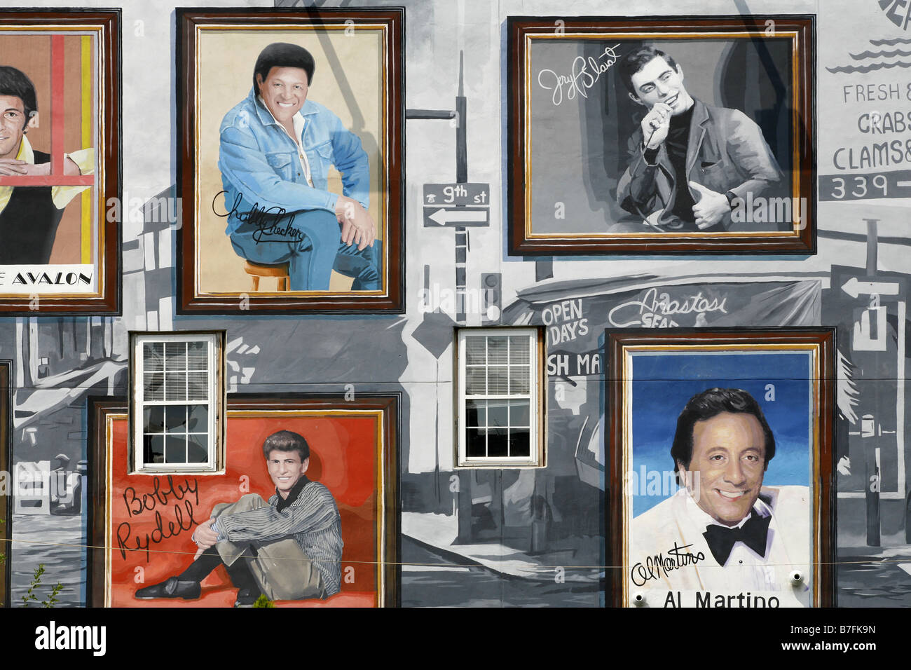 The Sounds of Philadelphia Mural, Philadelphia, Pennsylvania, USA Stock ...