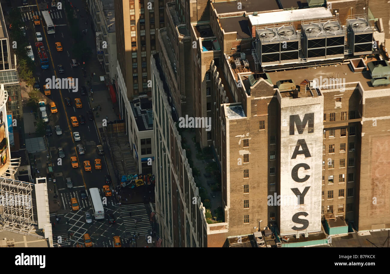 Macys building sign viewed from Empire State Building Stock Photo - Alamy