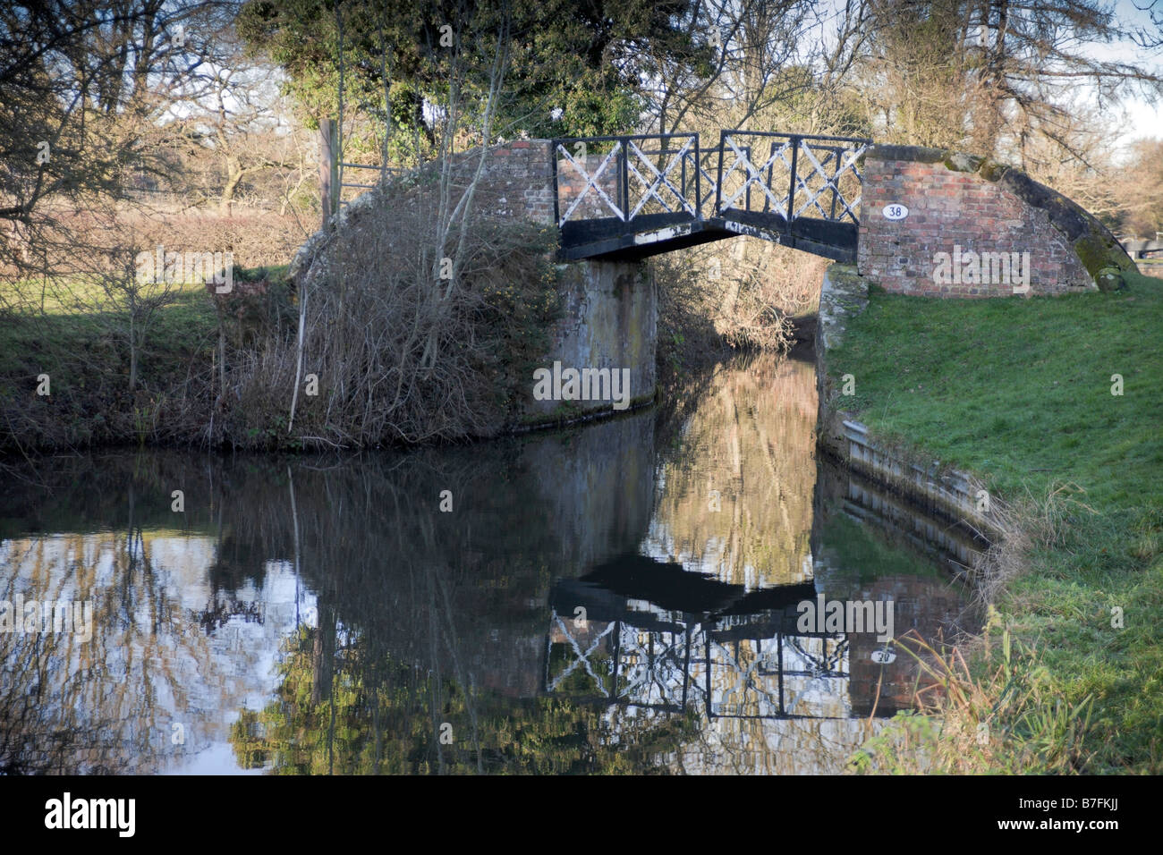A bridge over a canal Stock Photo - Alamy