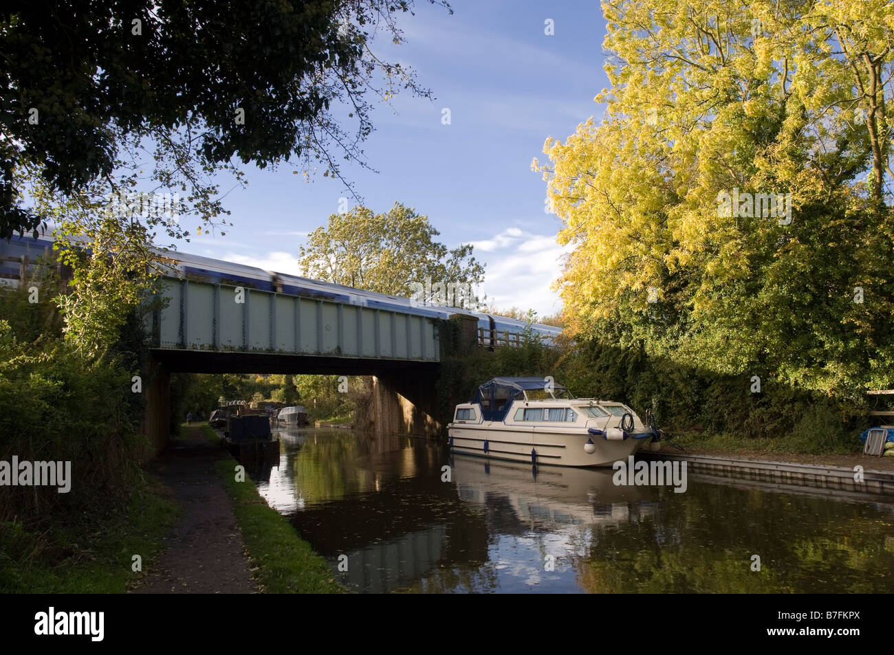 A bridge over a canal Stock Photo - Alamy