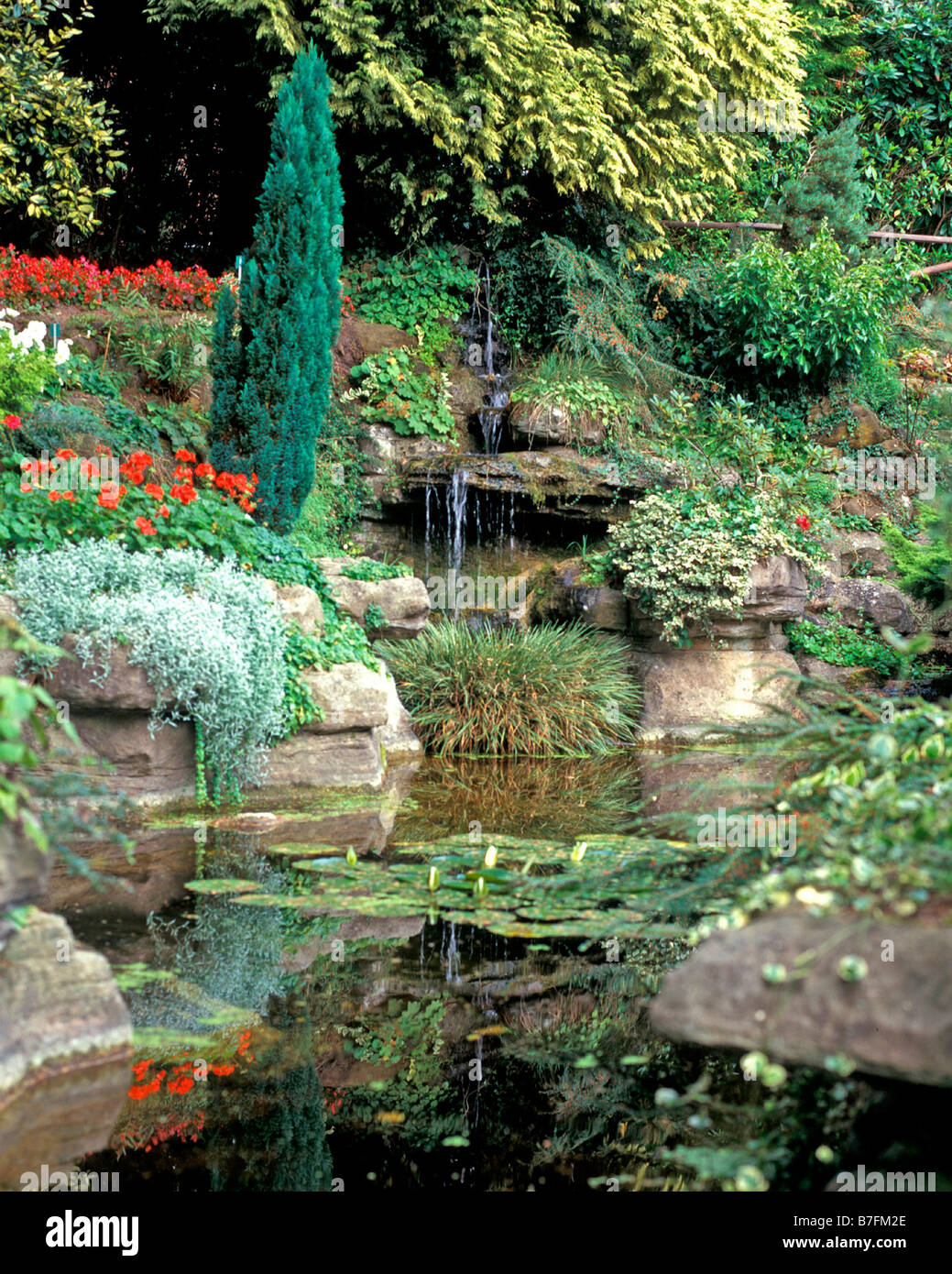 COMPTON ACRES ROCK AND WATER GARDEN IN SPRING Stock Photo - Alamy