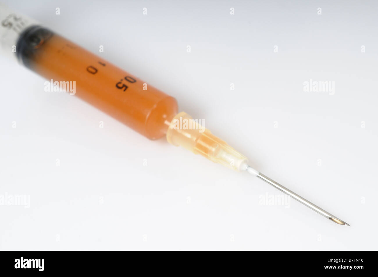 Stock photo of a Hyperdermic needle shot against a white background ...