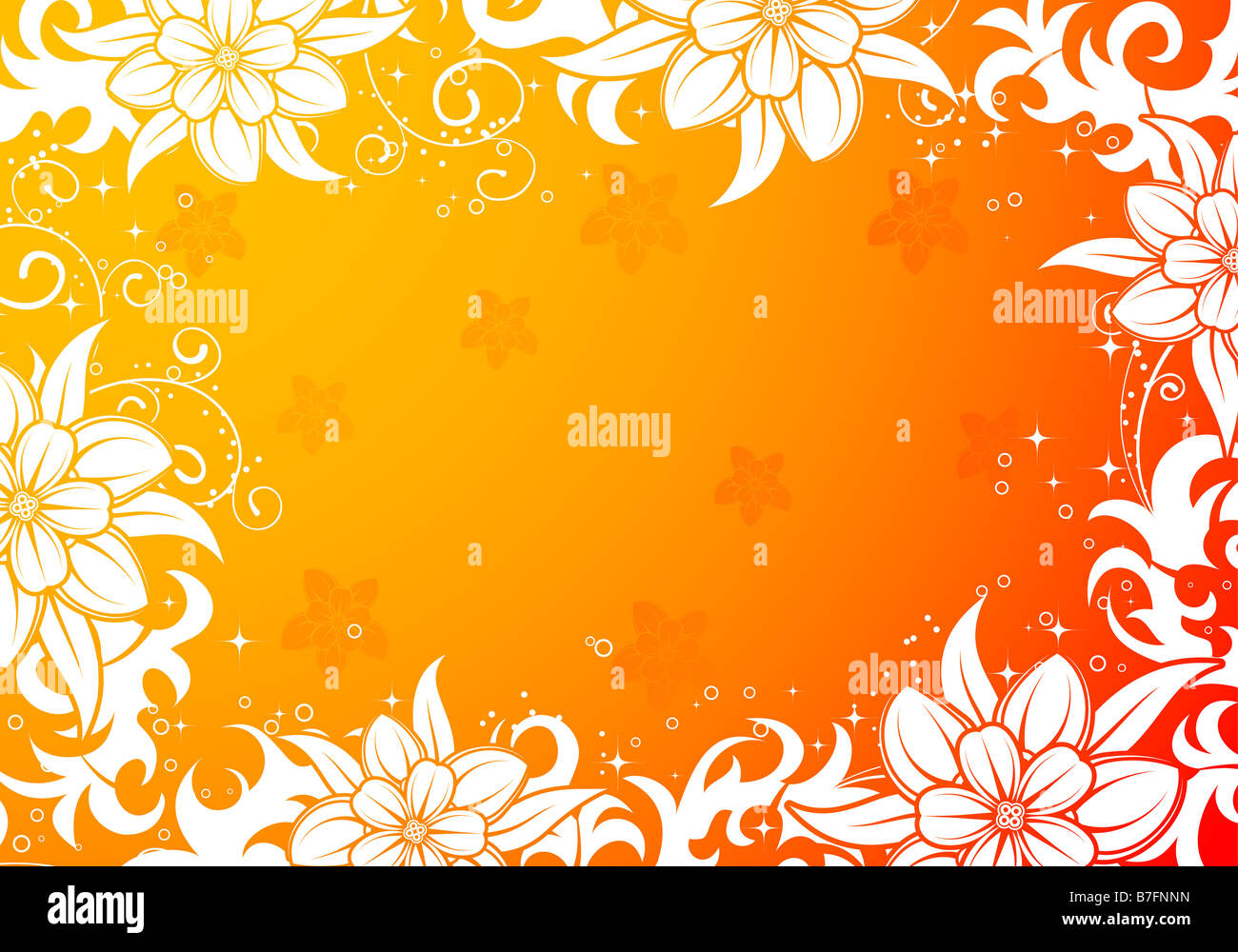 Floral frame pattern flower Cut Out Stock Images & Pictures - Alamy