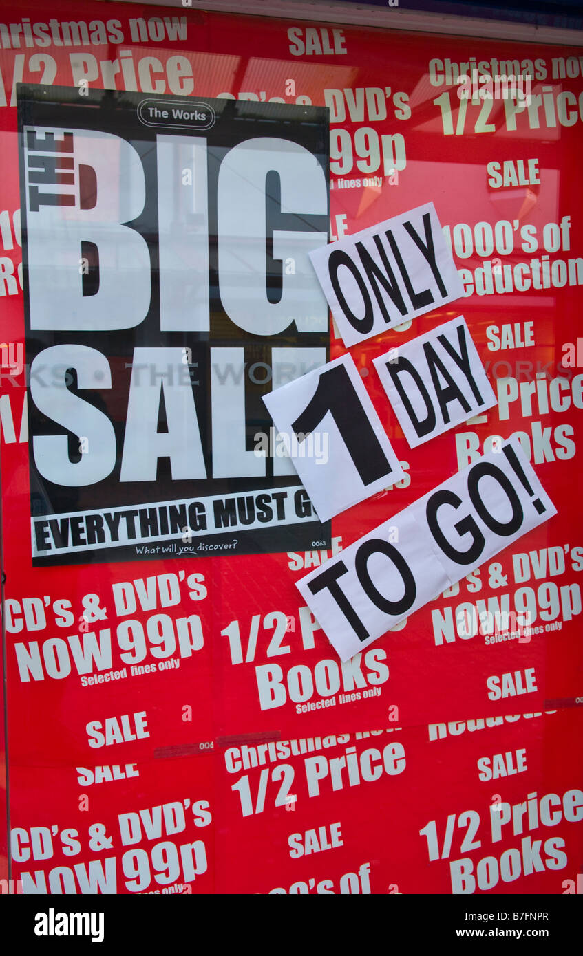 Sale at The Works book shop in town centre of Llanelli Carmarthenshire ...