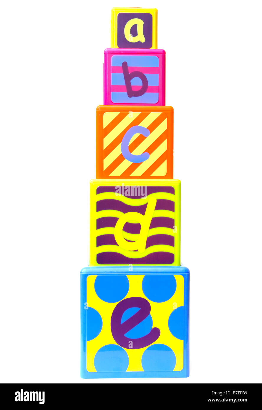 childrens plastic childs alphabet letters blocks Stock Photo - Alamy